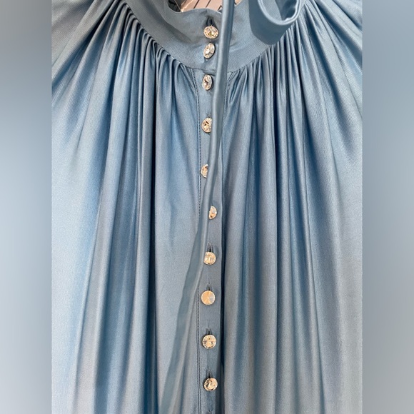 Paco Rabanne | Dresses | Paco Rabanne Blue Second Skin Long Sleeve ...